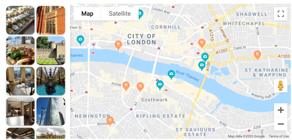Local Context User Interface options with Google Maps Local Context User Interface options with Google Maps